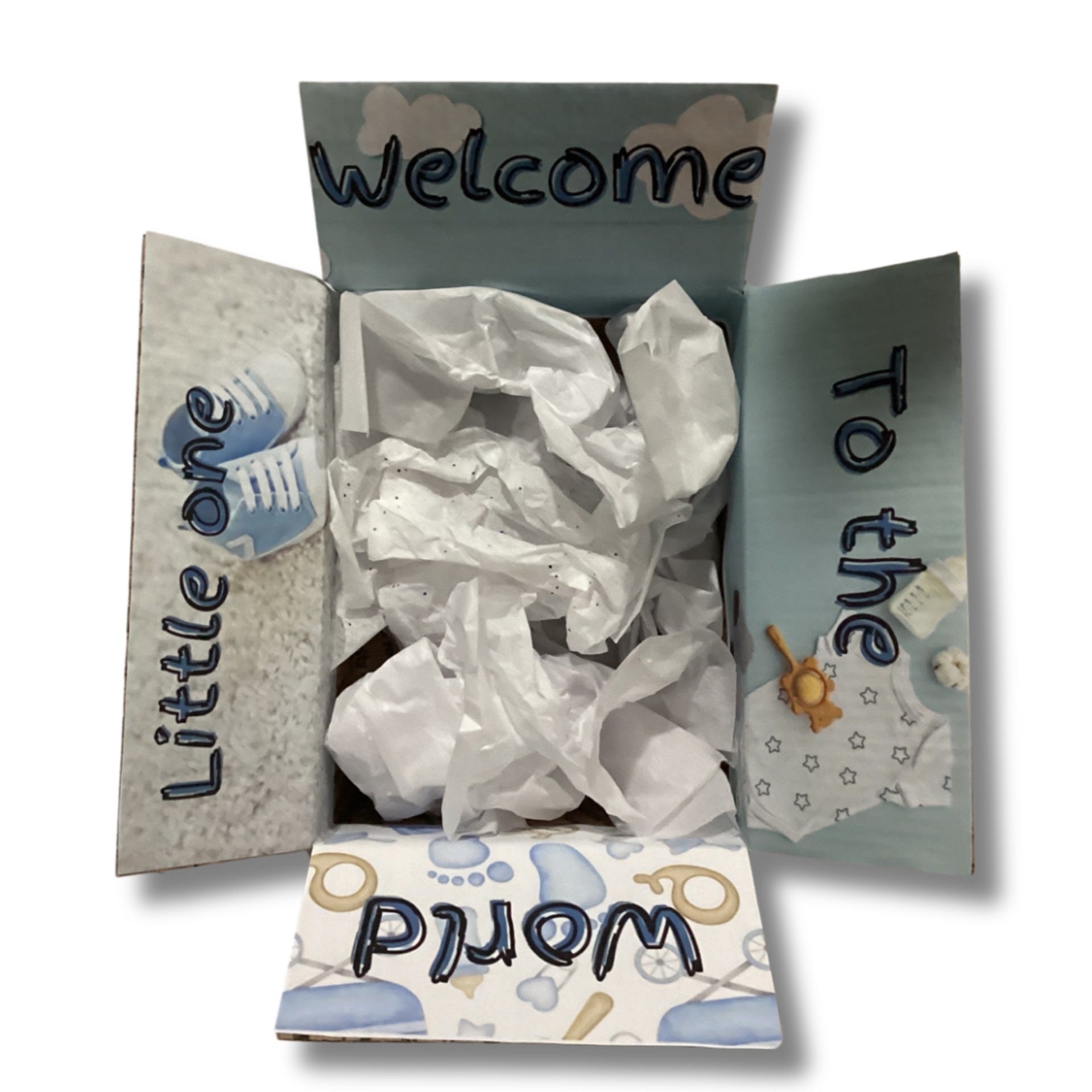Welcome to the world little one - blue | Whats in your box?